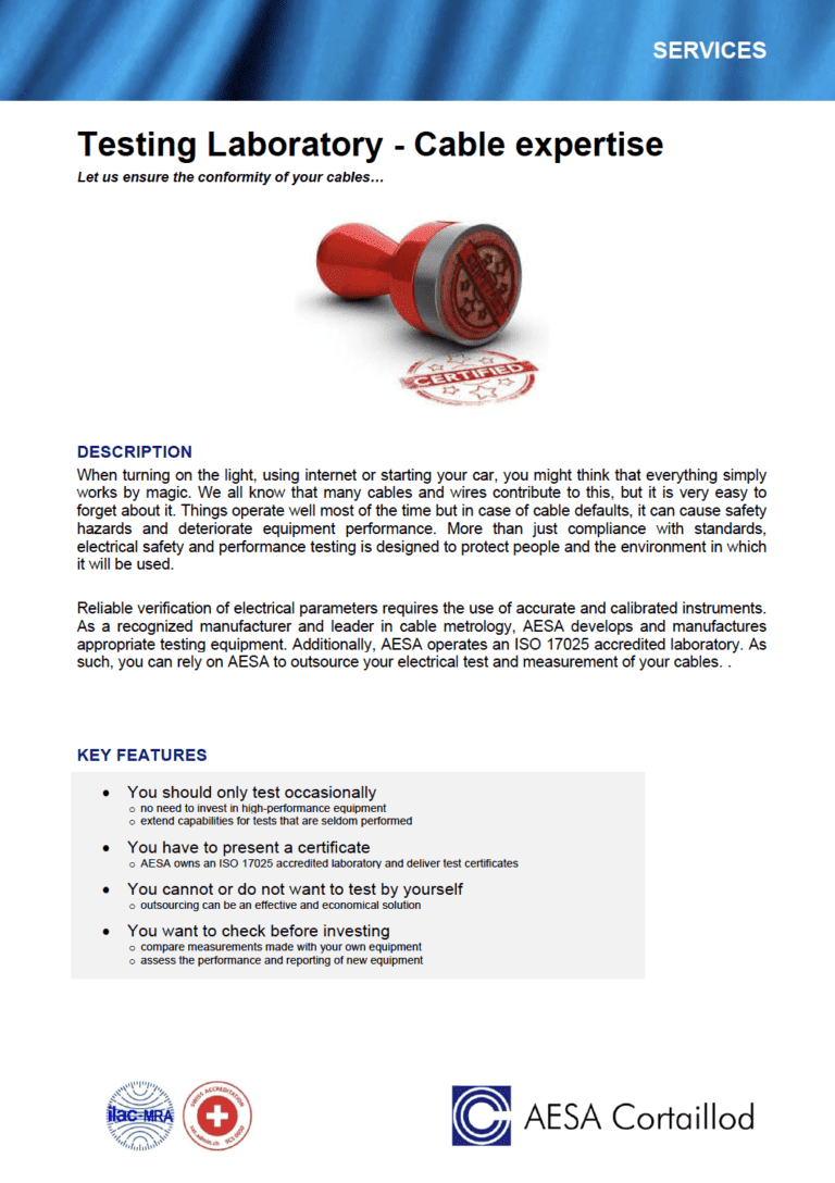 DC Linear Resistance – AESA Cortaillod