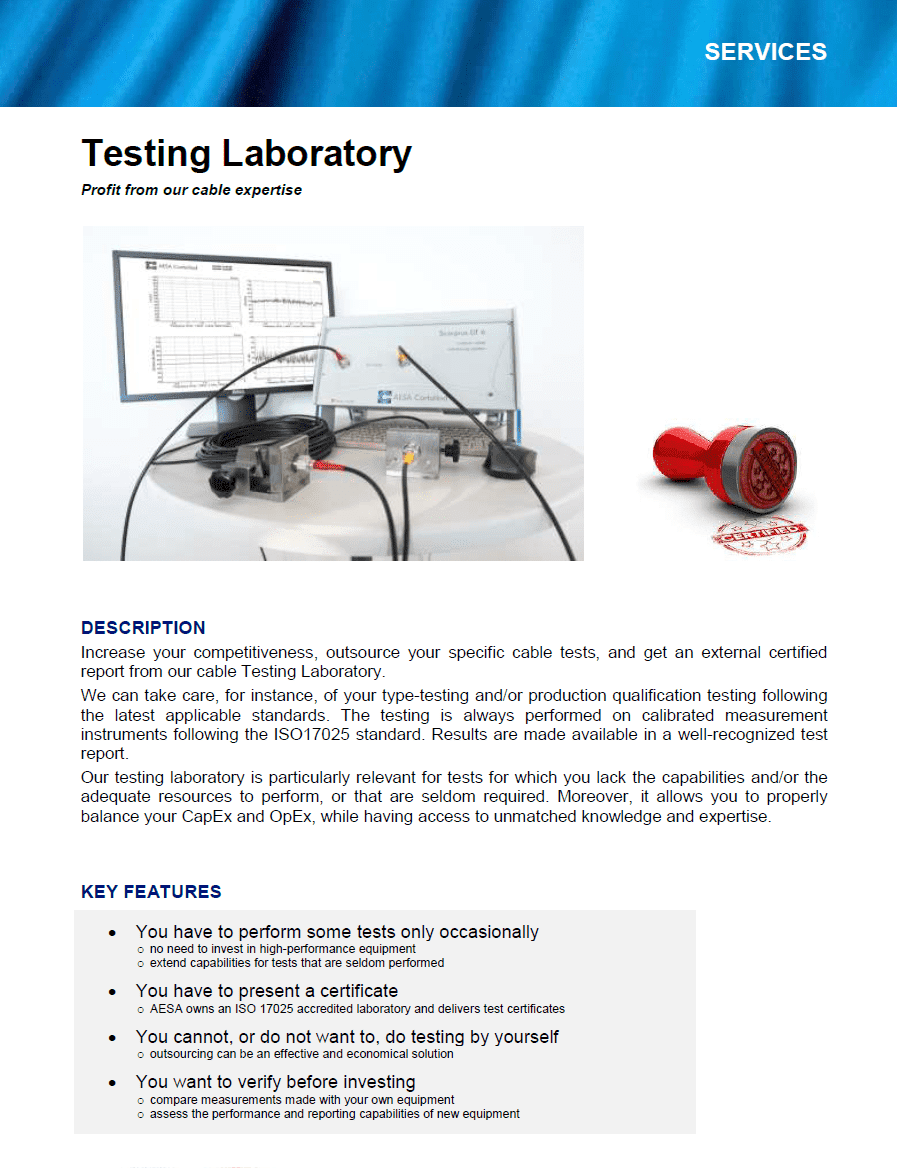AC Linear Resistance - AESA Cortaillod